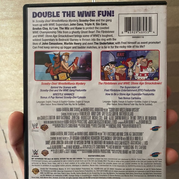 Media | Scooby Doo Wrestler Mania Mystery The Flintstones Stone Age Smackdown Dvd Movies | Poshmark